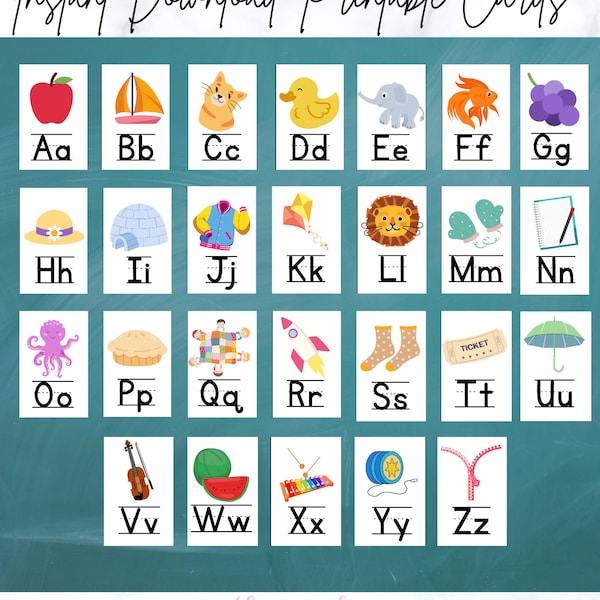 Alphabet Poster for Classroom Wall - Etsy