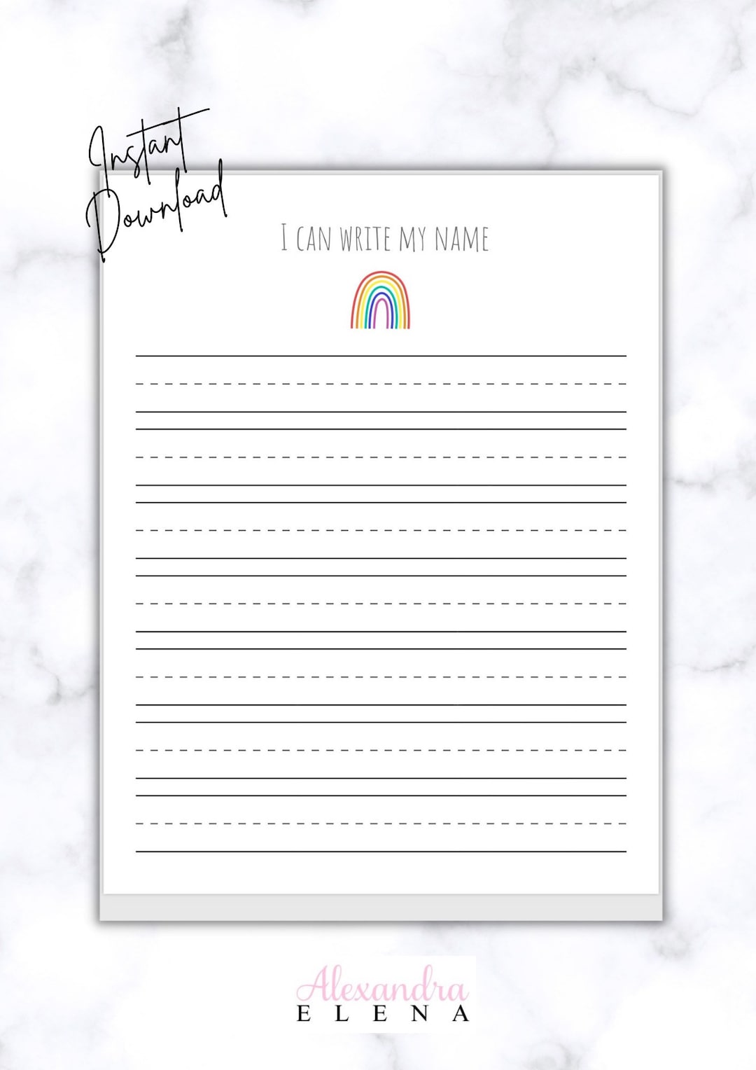 I Can Write My Name Printable PDF - Etsy