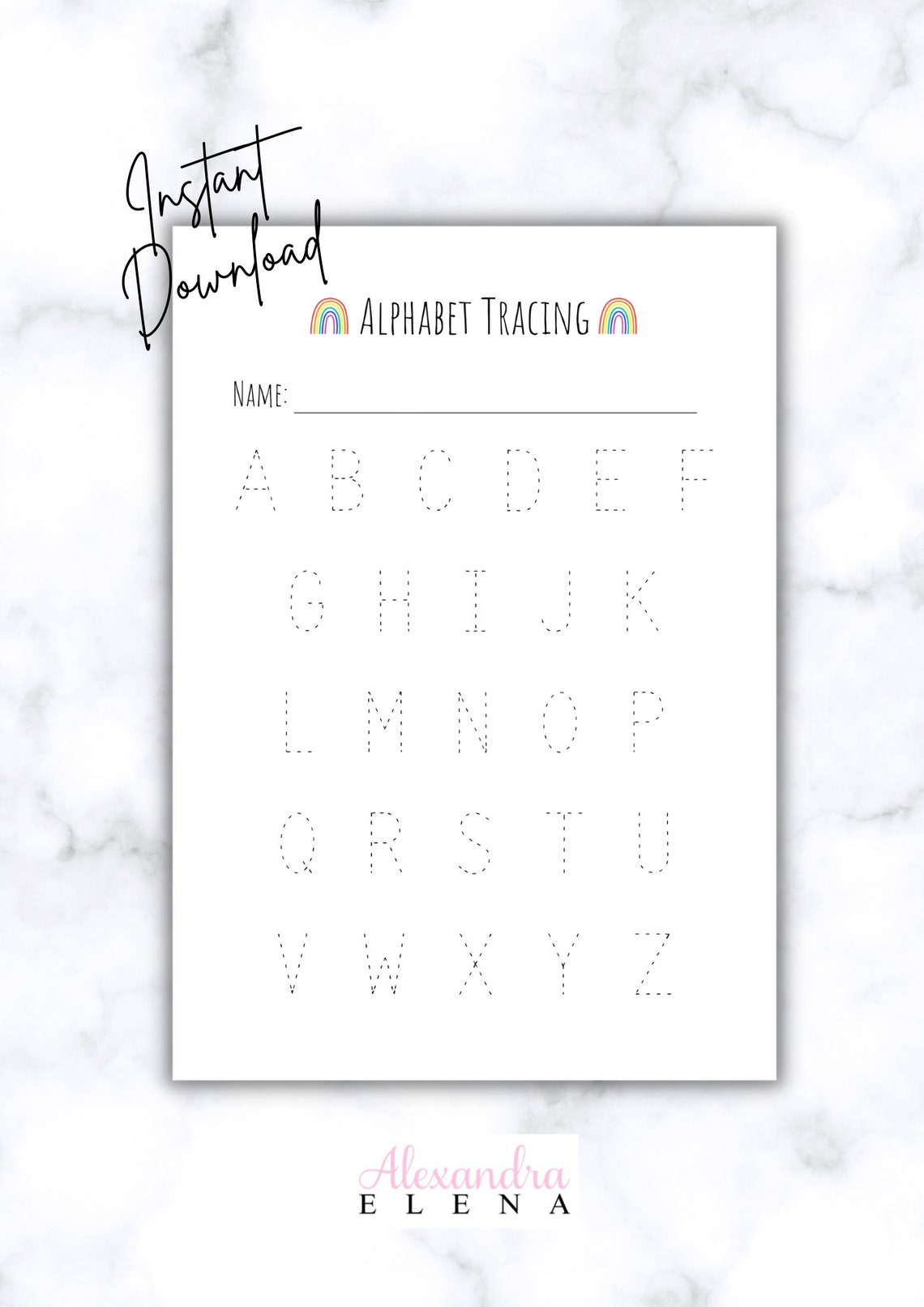 ABC Alphabet A-Z Uppercase and Lowercase and Numbers 1-20 Tracing Pages ...