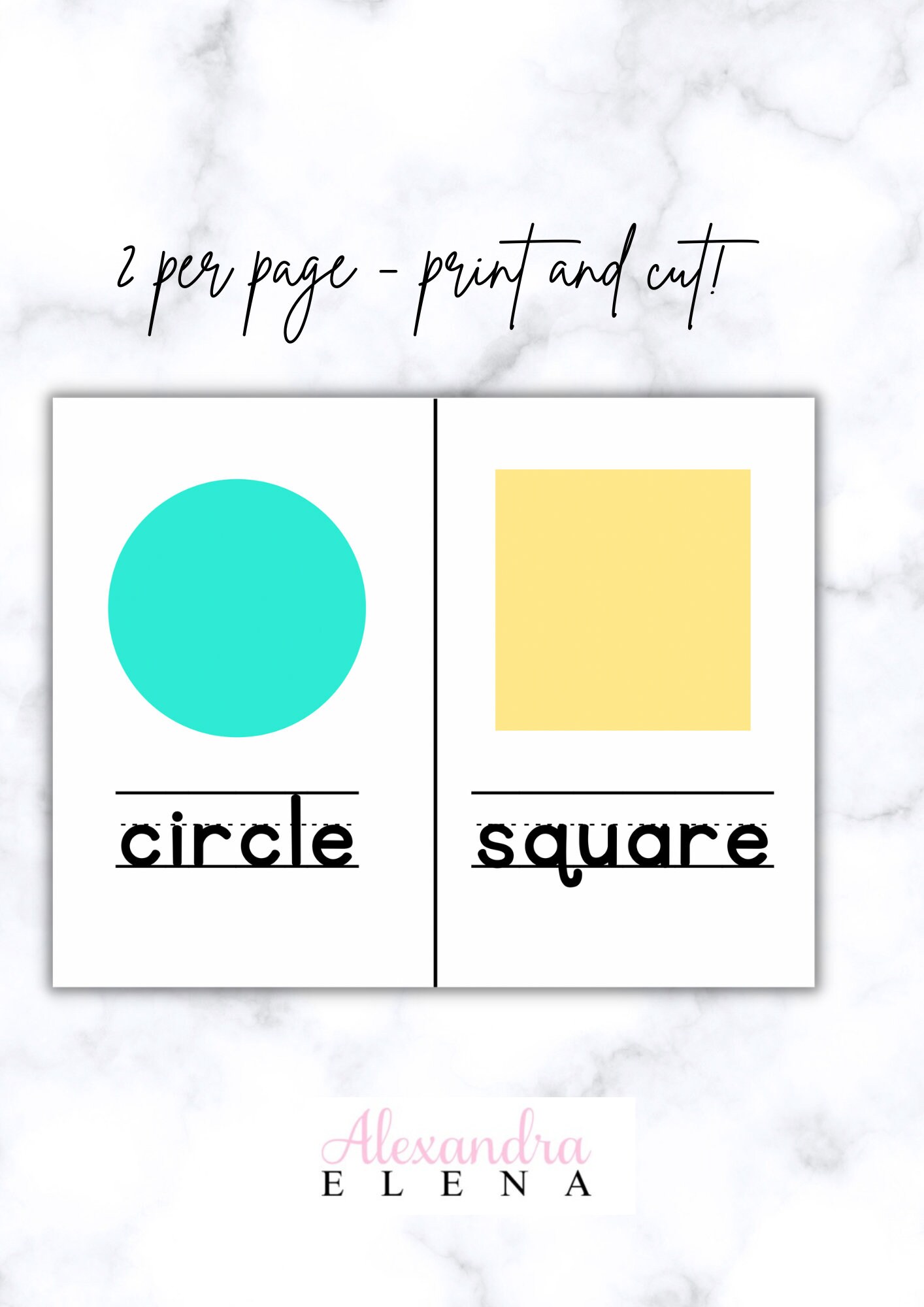 Pastel Shapes Picture Wall Posters for Classroom Printable - Etsy