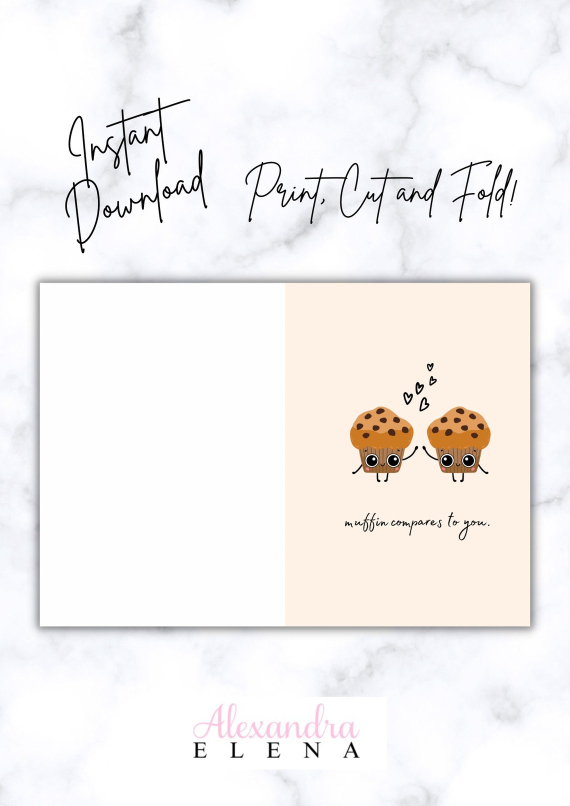 Muffin Compares to You Printable Card - Etsy