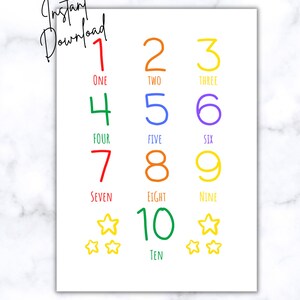 Kids Rainbow Printable Wall Art for Playroom Bedroom or Classroom With ...