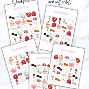 Valentine’s Day Bingo Instant Download Printable Bingo Board Game - Etsy