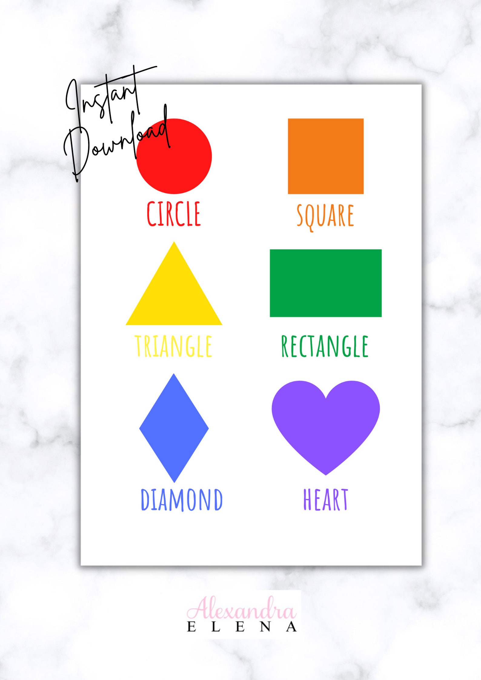 Kids Rainbow Printable Wall Art for Playroom Bedroom or Classroom With ...