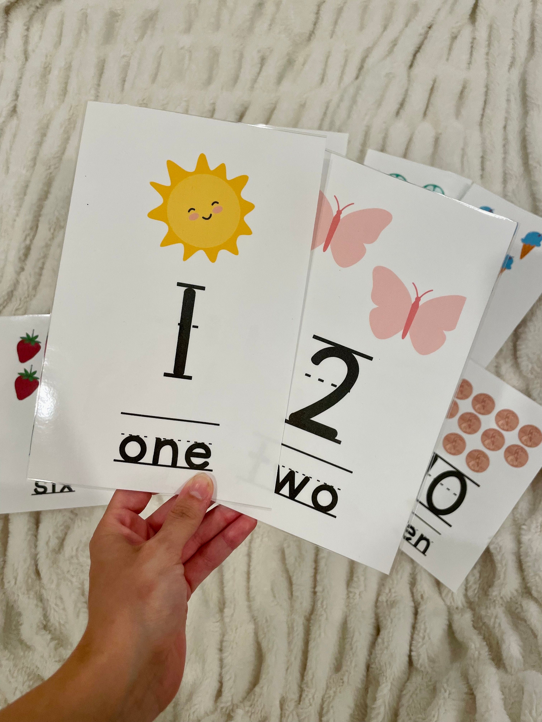 Number Wall Cards 1-10 Counting Picture Wall Posters for Classroom ...
