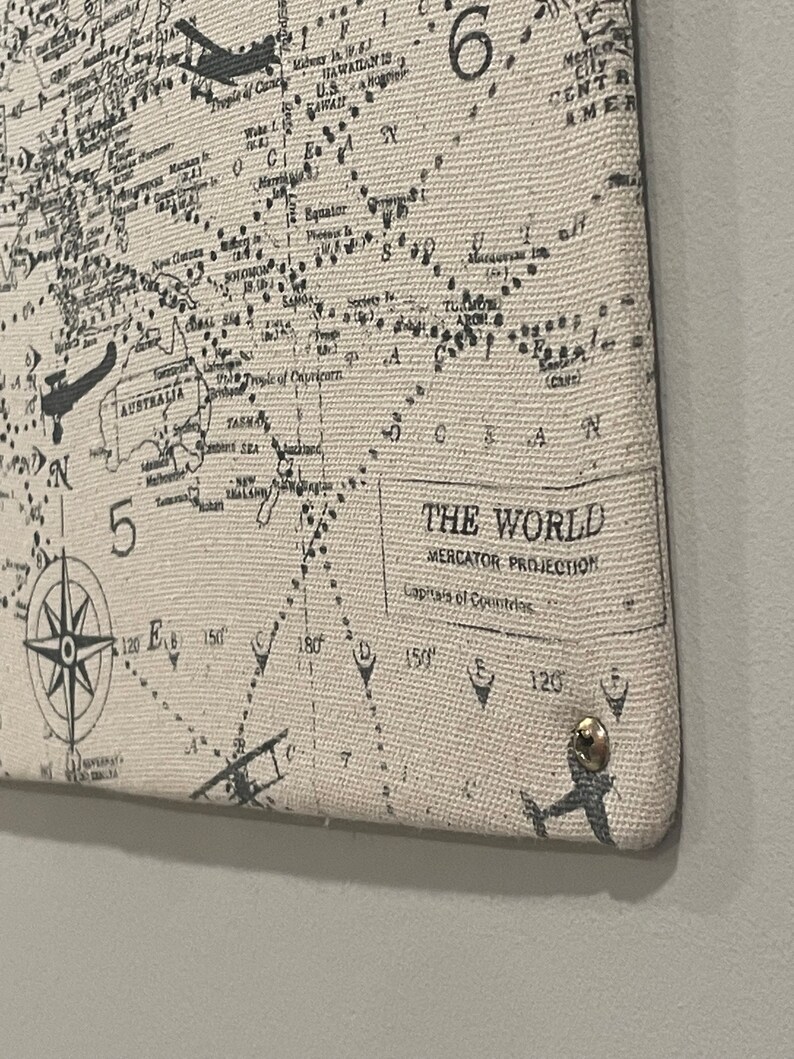 Handmade Quilted Aviation Map - Etsy