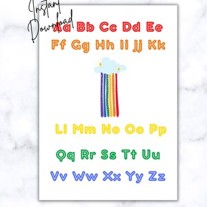 Kids Rainbow Printable Wall Art for Playroom Bedroom or Classroom With ...