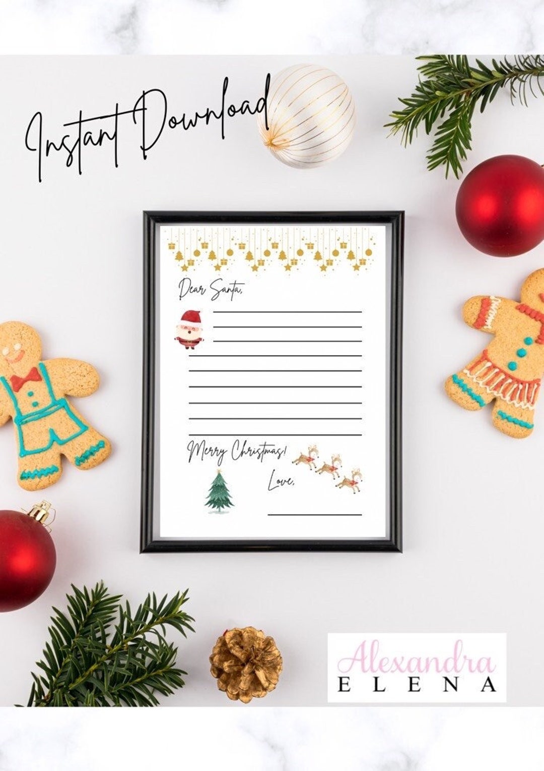 Dear Santa Christmas Letter Christmas List Merry Christmas Kids Writing ...