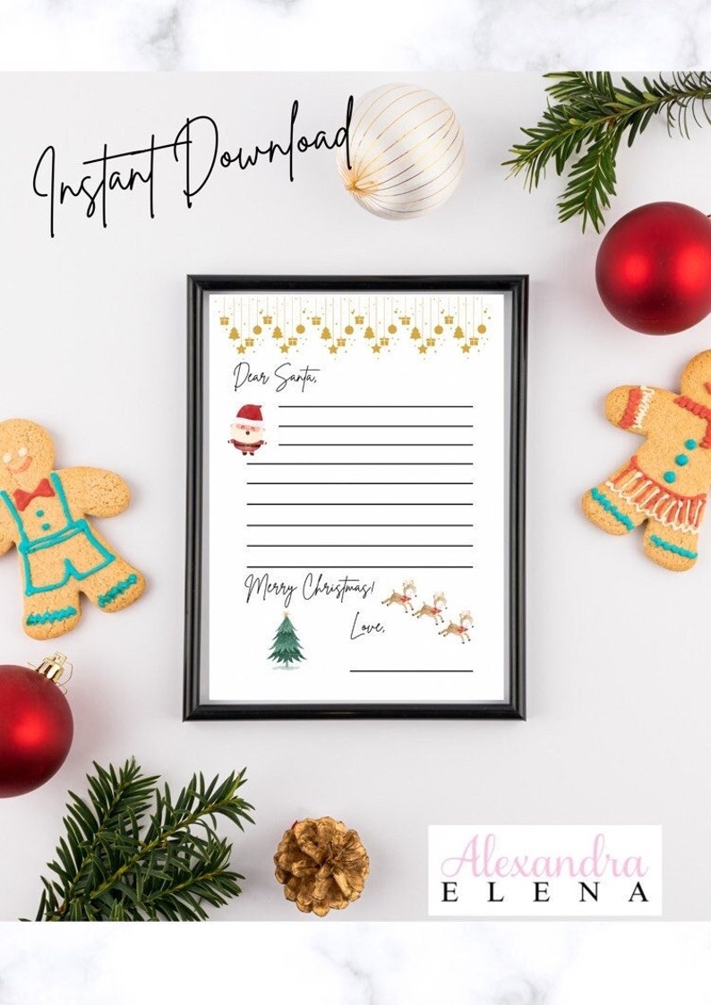 Dear Santa Christmas Letter Christmas List Merry Christmas Kids Writing ...