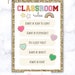 Classroom Rules Glitter Varsity Letters Printable PDF Classroom Decor ...