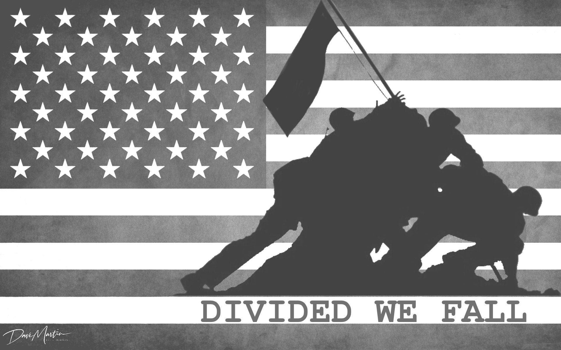 Divided We Fall Iwo Jima Flag Raising American Flag SVG - Etsy