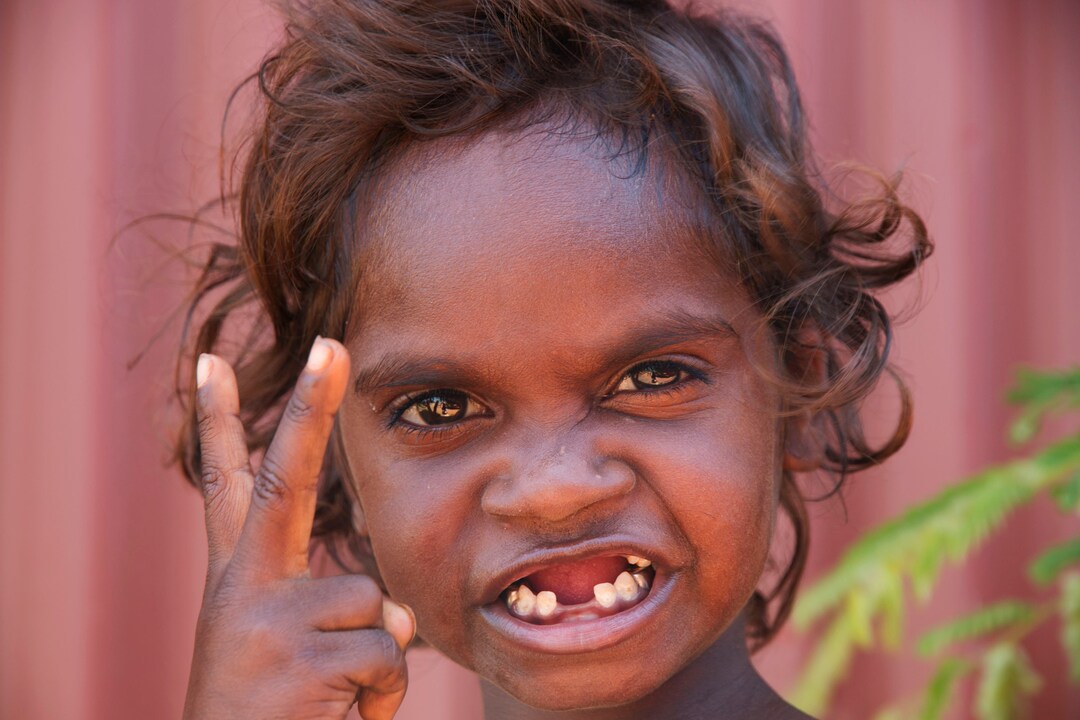 Australian Aborigines Blonde Hair Blue Eyes