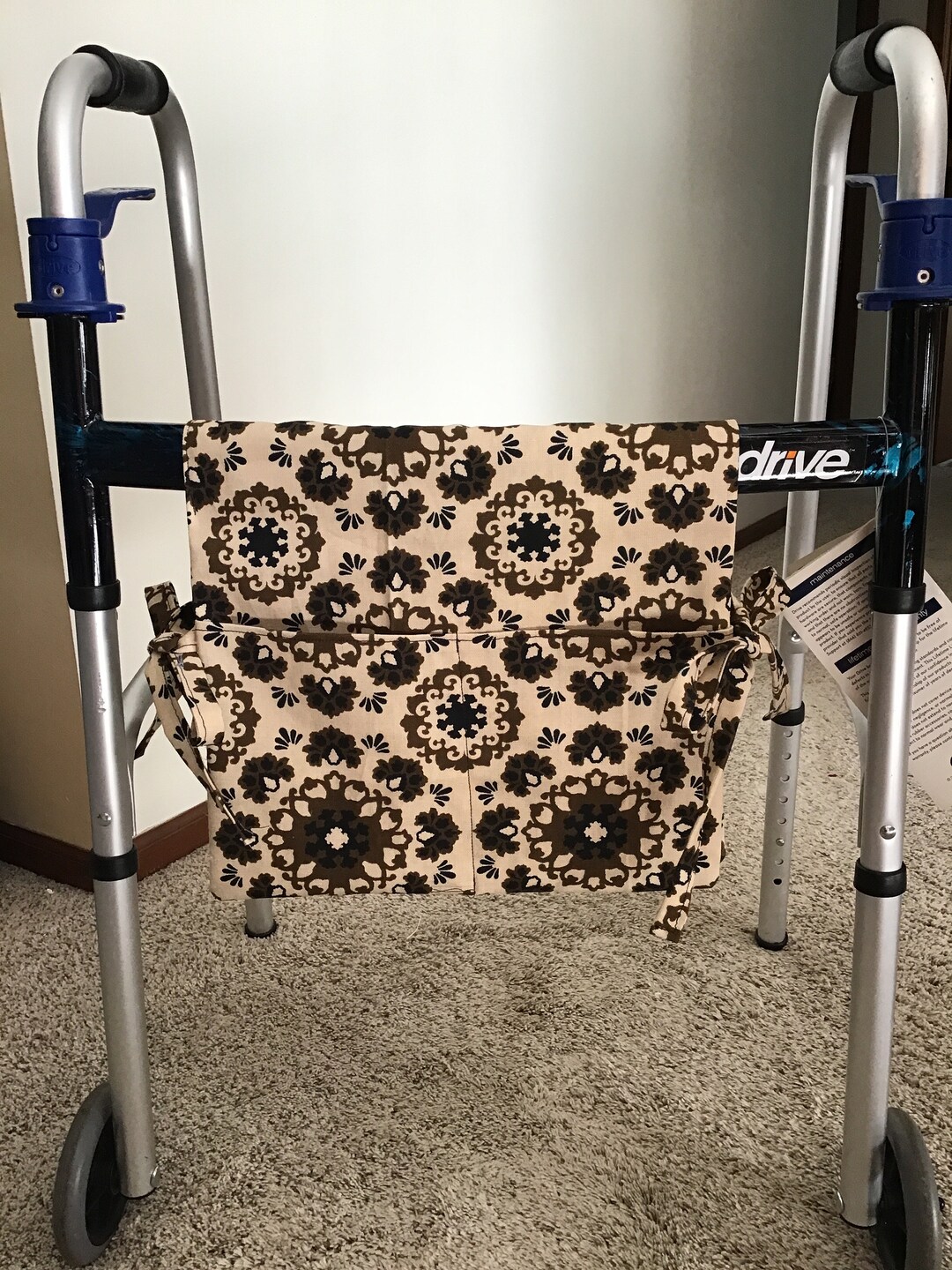 Walker Tote Bag With Pockets. Floral Print - Etsy