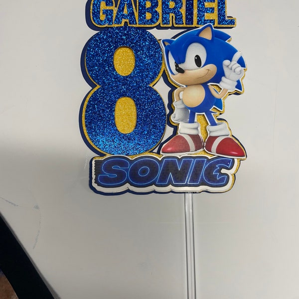Sonic Caketopper Svg - Etsy