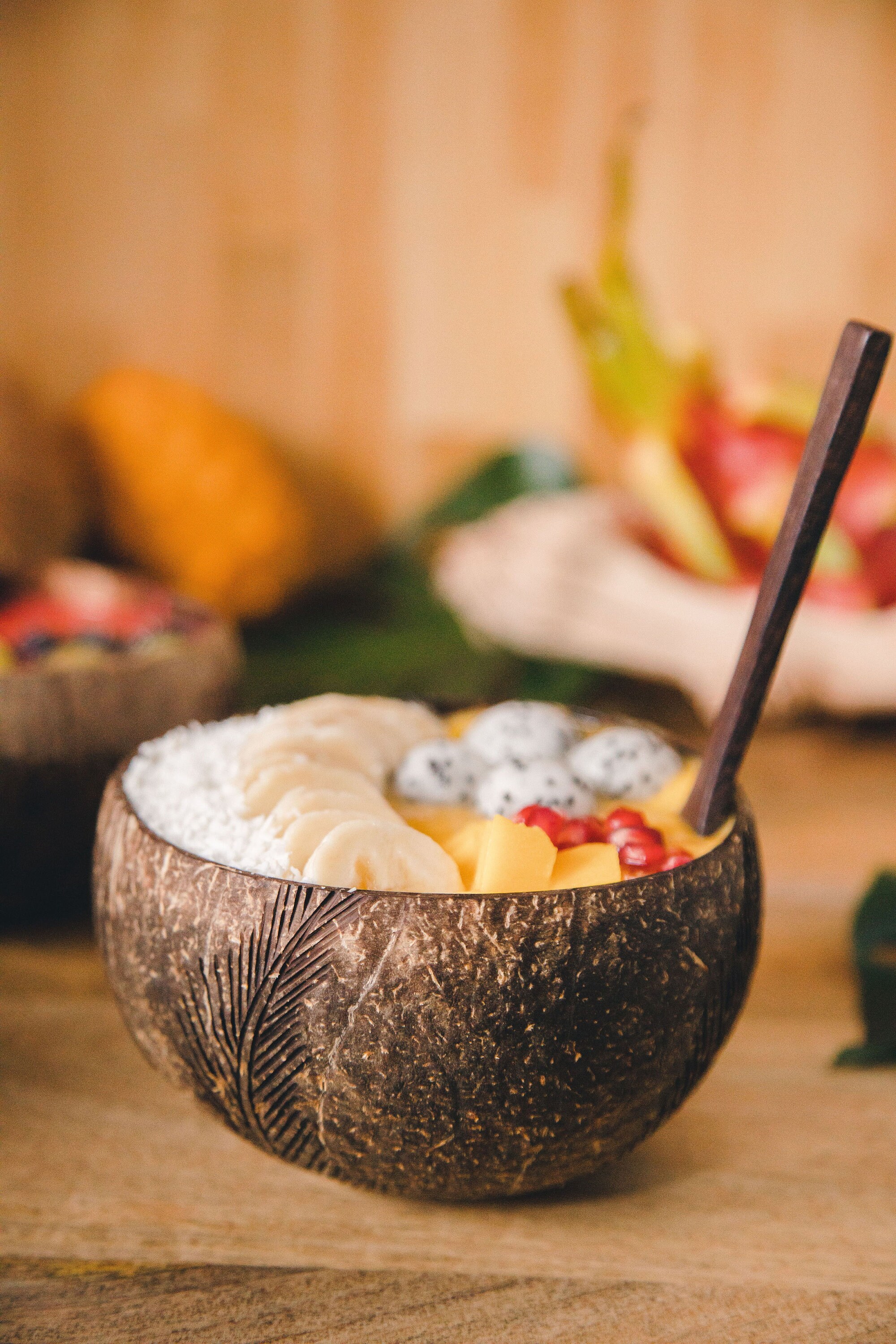 JUMBO Coconut Bowl Set with Spoons | Etsy