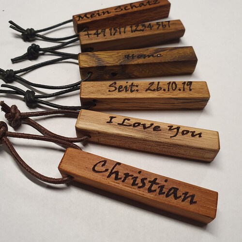 Engraved Wood Keychain Personalized Keychain Custom - Etsy