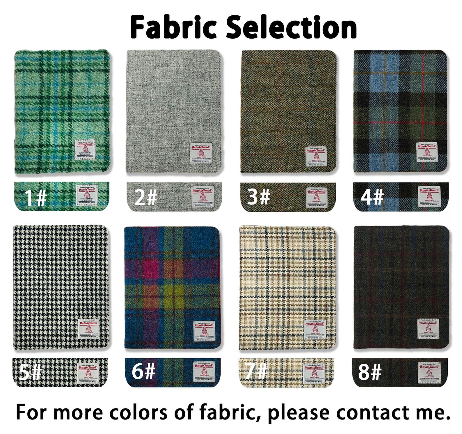 Wool Harris Tweed Cloth iPad Case 32 Patterns to Choose From for iPad ...