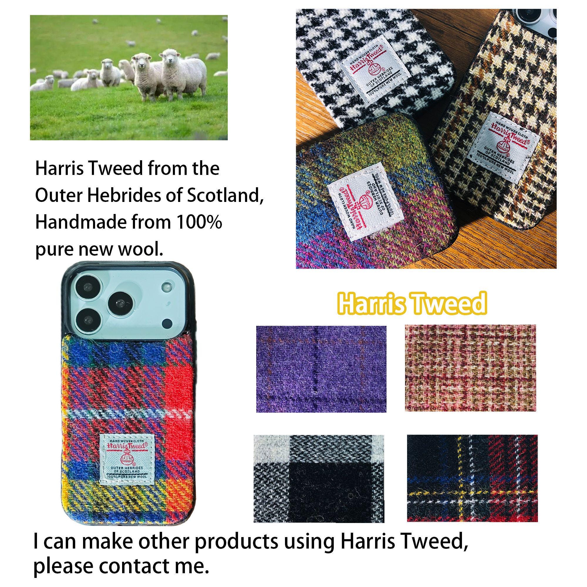 Embroidered Fabric Phone Case Made From Harris Tweed Cloth for iPhone ...