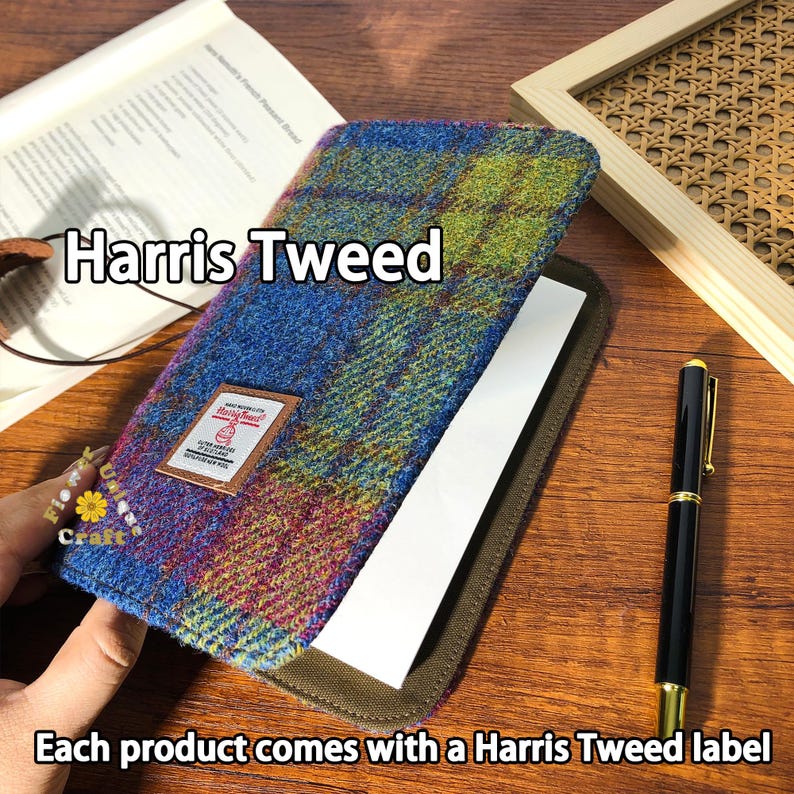 Embroidered Fabric M5 A6 A5 Notebook Made of Harris Tweed Cloth,vintage ...
