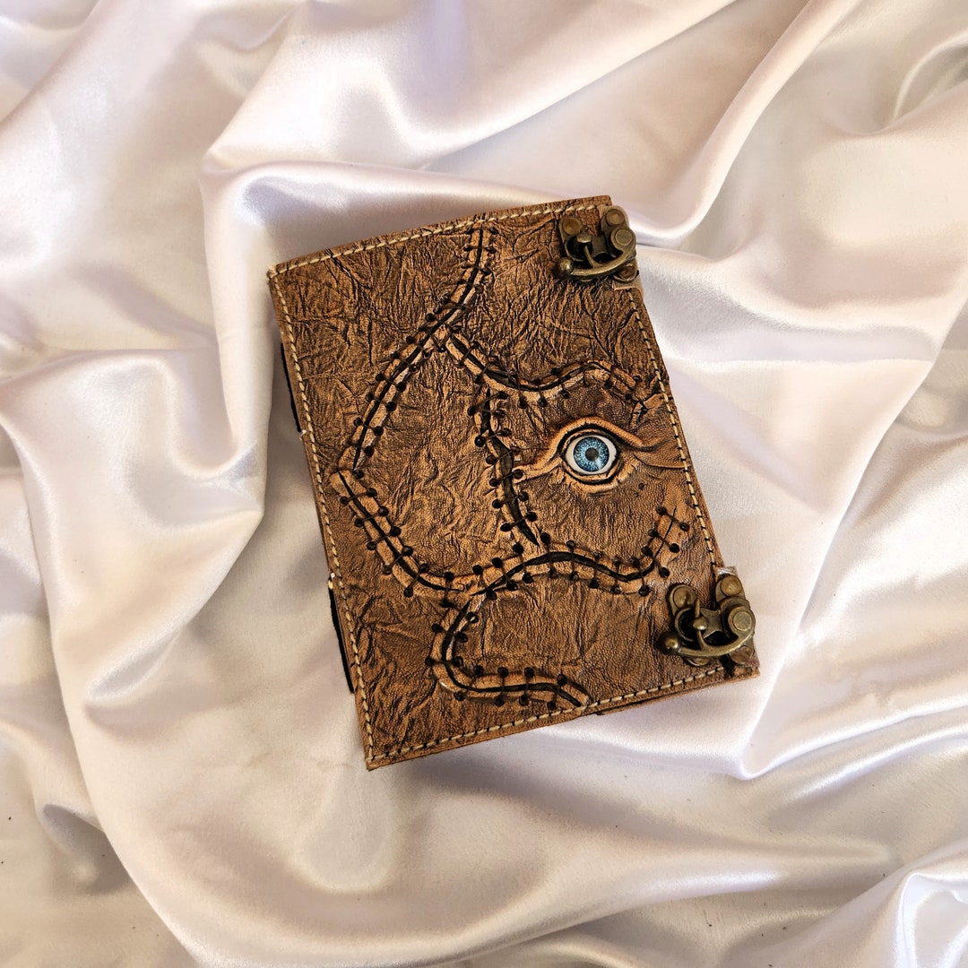 Vintage Looks Hocus-pocus Leather Journal, Embossed Book Notebook ...