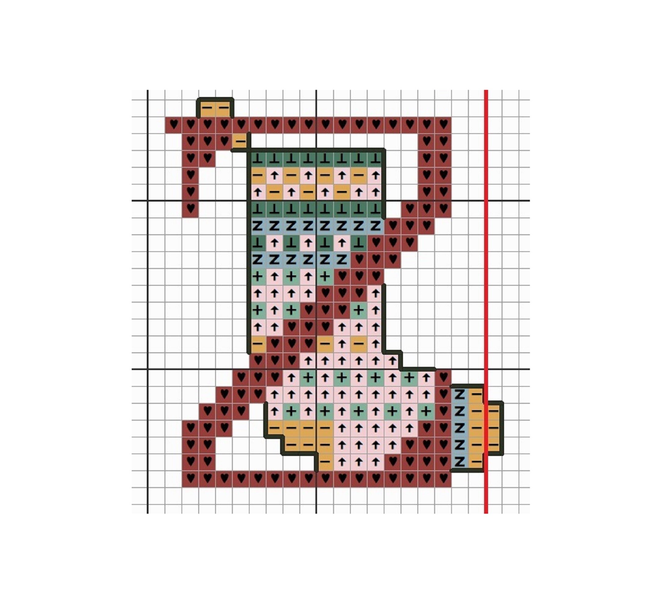 Monogram Font Cross Stitch Pattern, Christmas Alphabet, Christmas Fonts ...