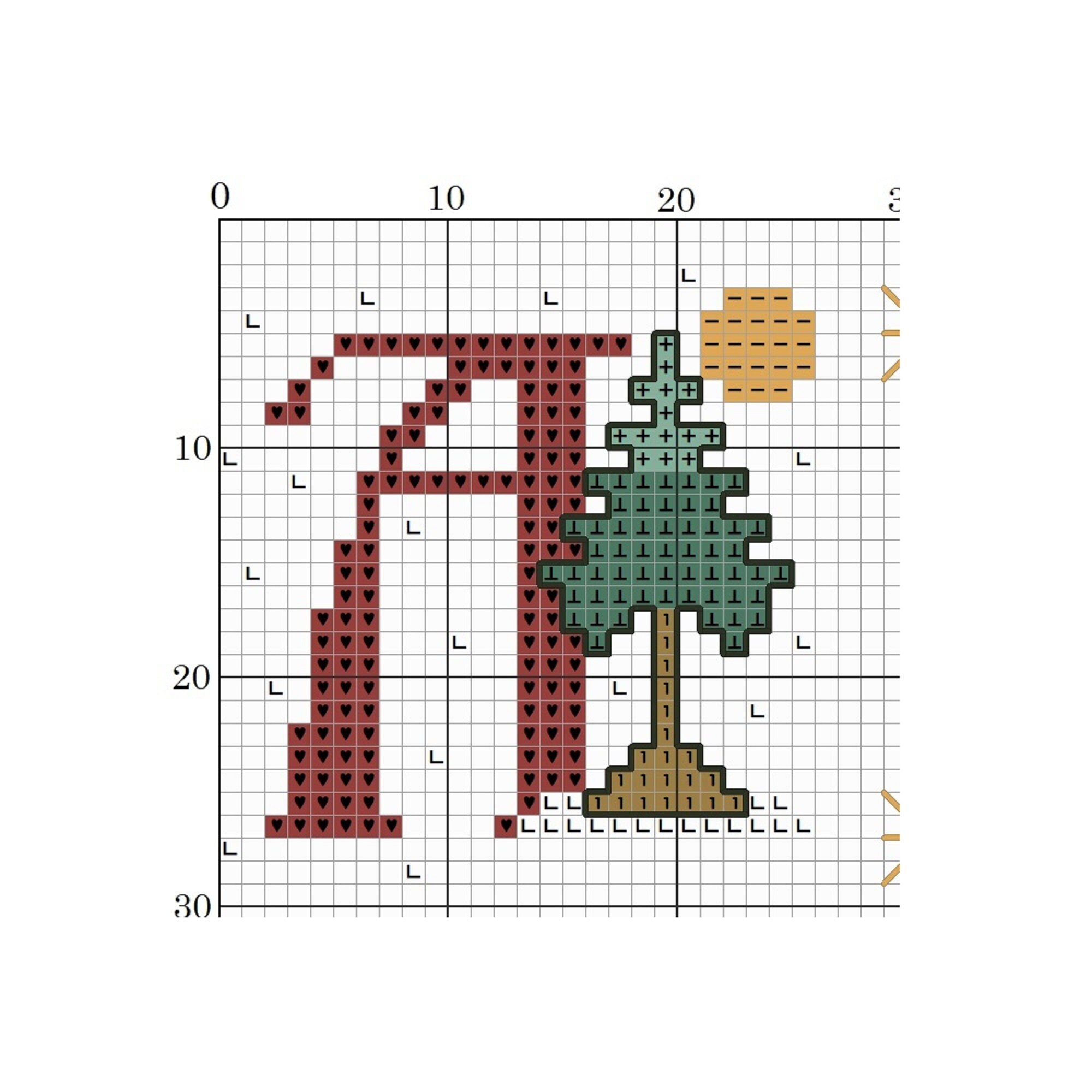 Monogram Font Cross Stitch Pattern, Christmas Alphabet, Christmas Fonts ...