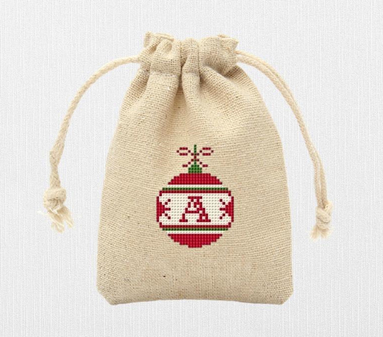 Christmas Alphabet Cross Stitch Pattern for Monogram Ornaments With ...