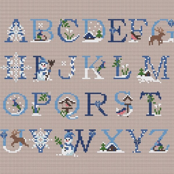 Cross Stitch Initial - Etsy