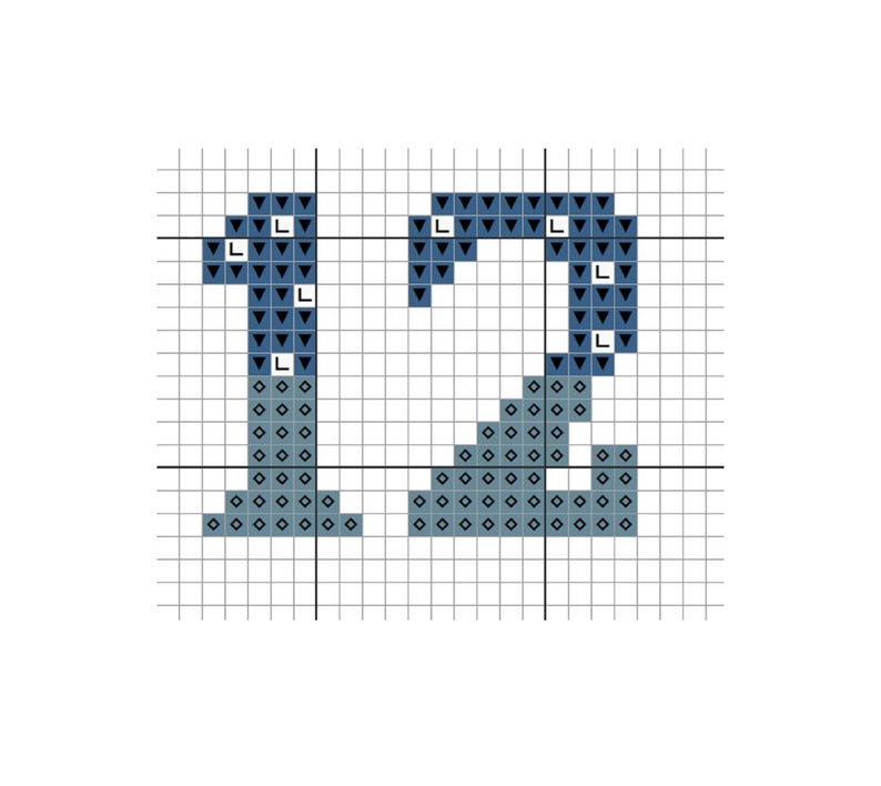 Christmas Alphabet Chart Cross Stitch Pattern, Monogram Letters, ABC ...