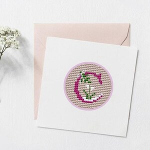 Monogram Fonts Cross Stitch Pattern, Purple Christmas Alphabet, Cross ...