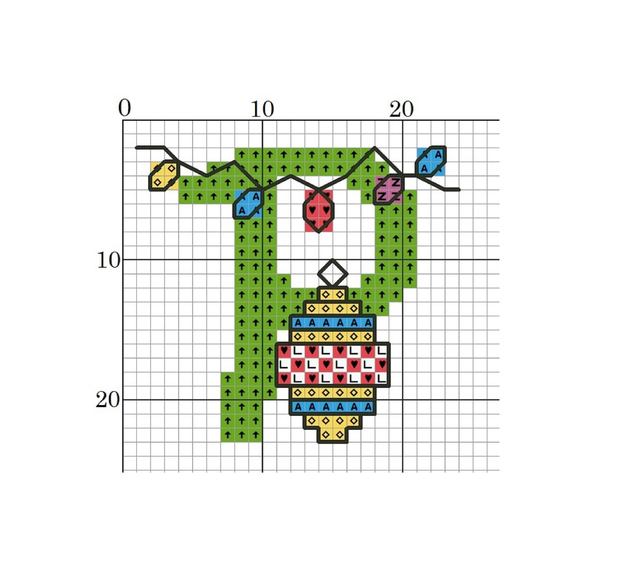 Christmas Monogram Font, Cross Stitch Letters, Christmas Alphabet ...
