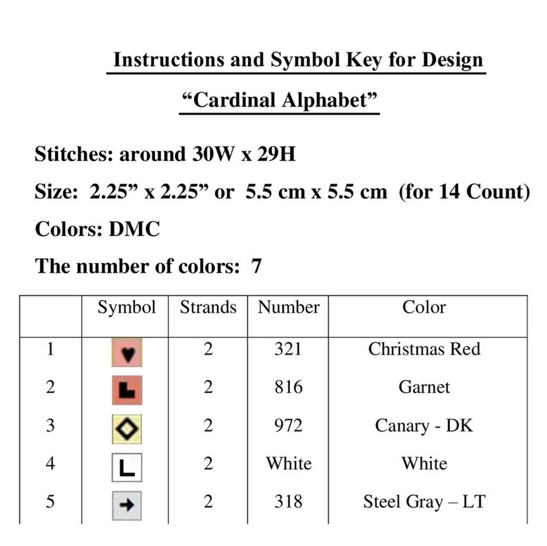 Christmas Alphabet Cross Stitch Pattern, Monogram Letters, ABC Chart ...
