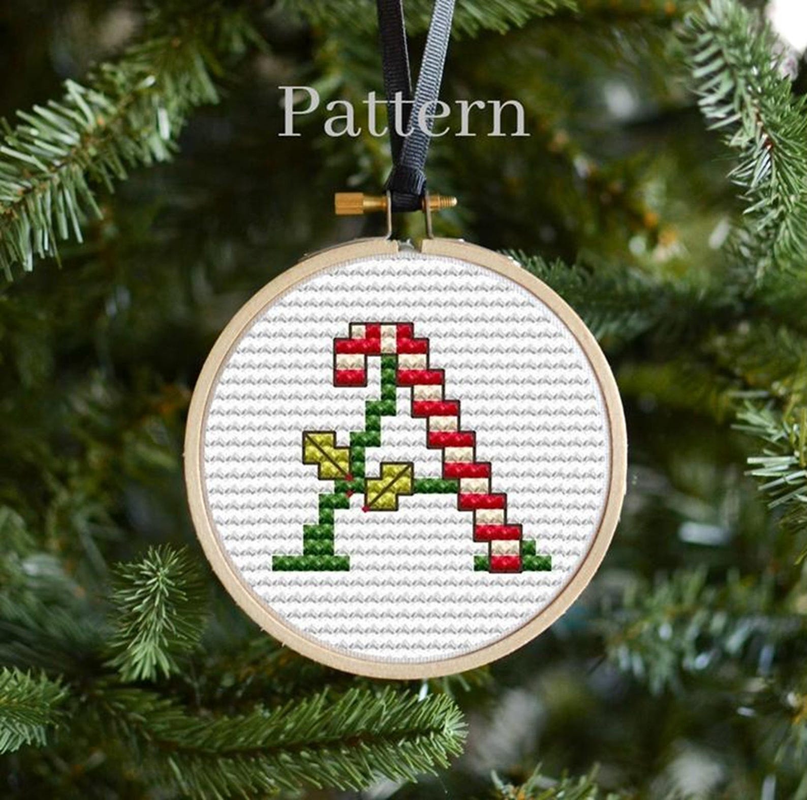 Christmas Alphabet Cross Stitch Pattern for Monogram Ornaments With ...