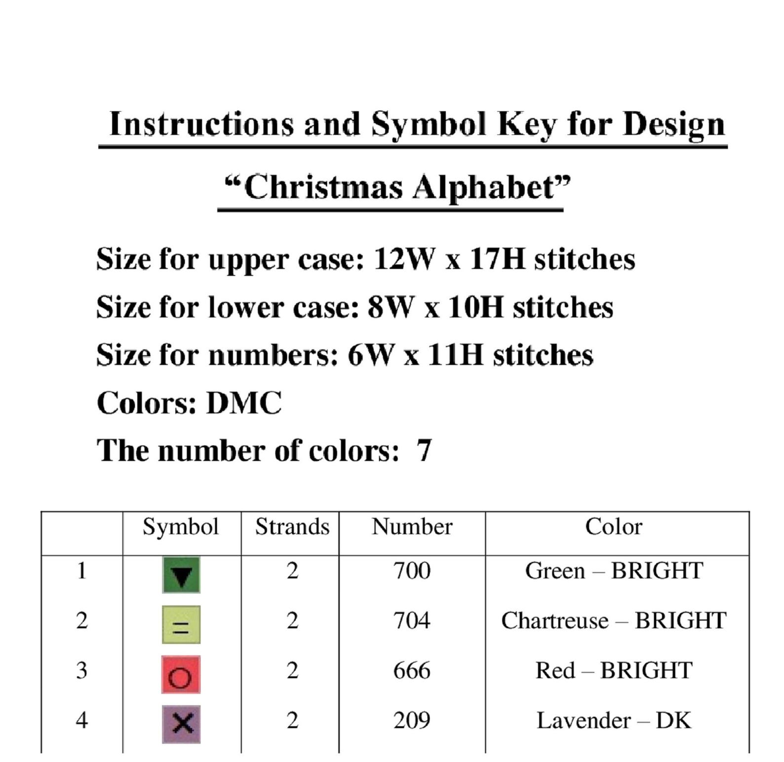 Christmas Alphabet Cross Stitch Pattern With Monogram Letters for ...