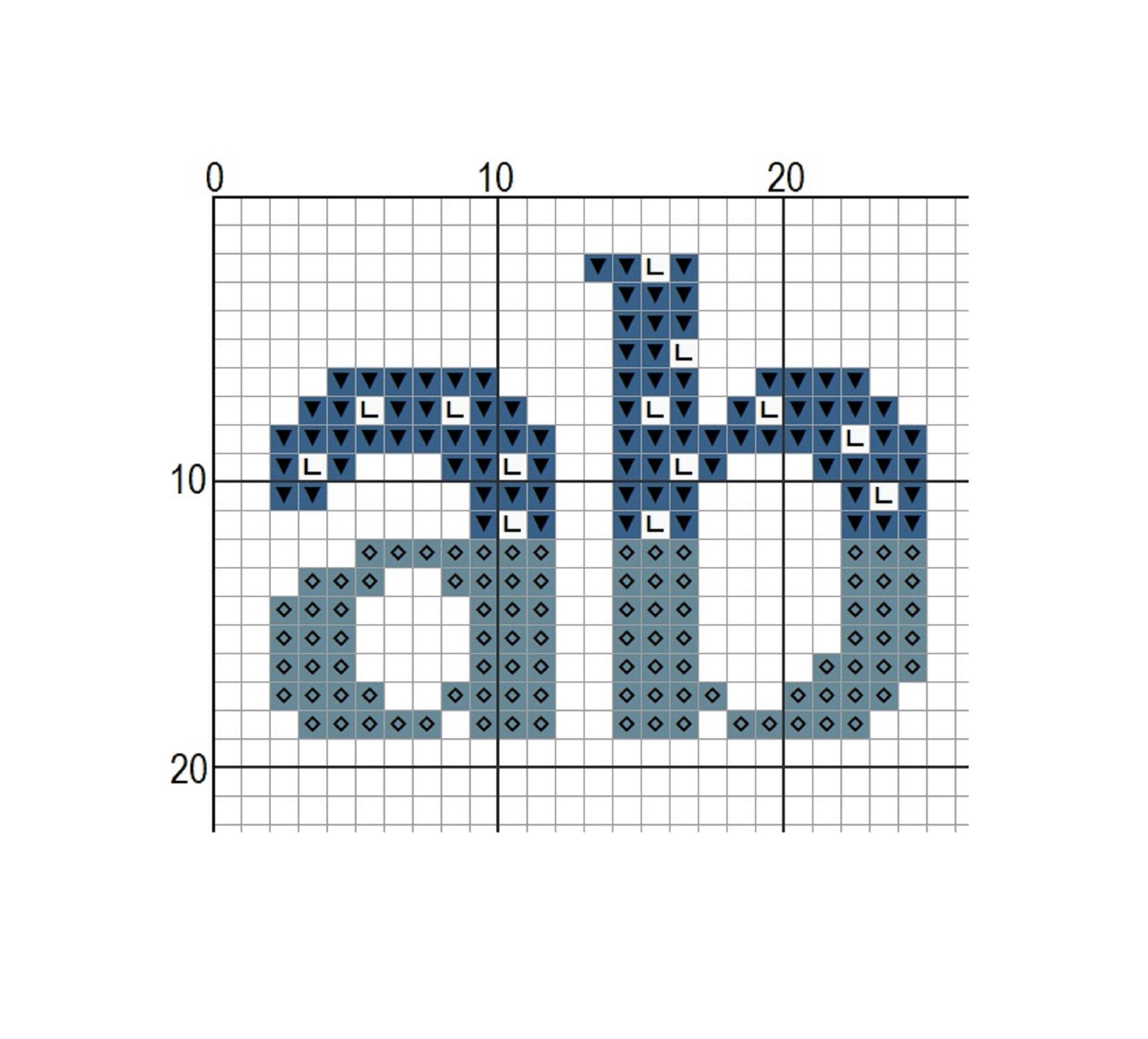 Christmas Alphabet Chart Cross Stitch Pattern, Monogram Letters, ABC ...