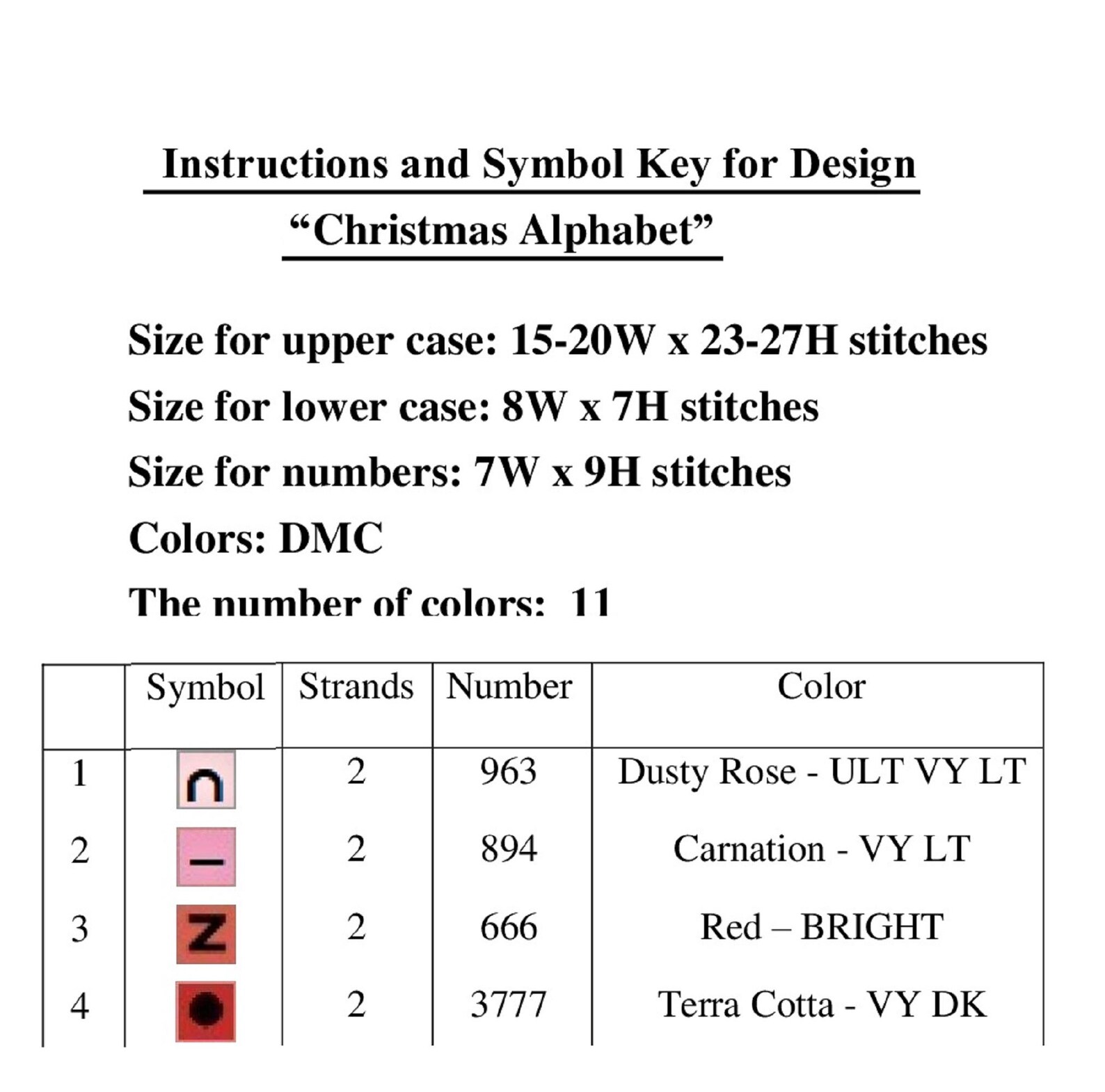 Christmas Alphabet Cross Stitch Pattern for Personalized Monogram ...