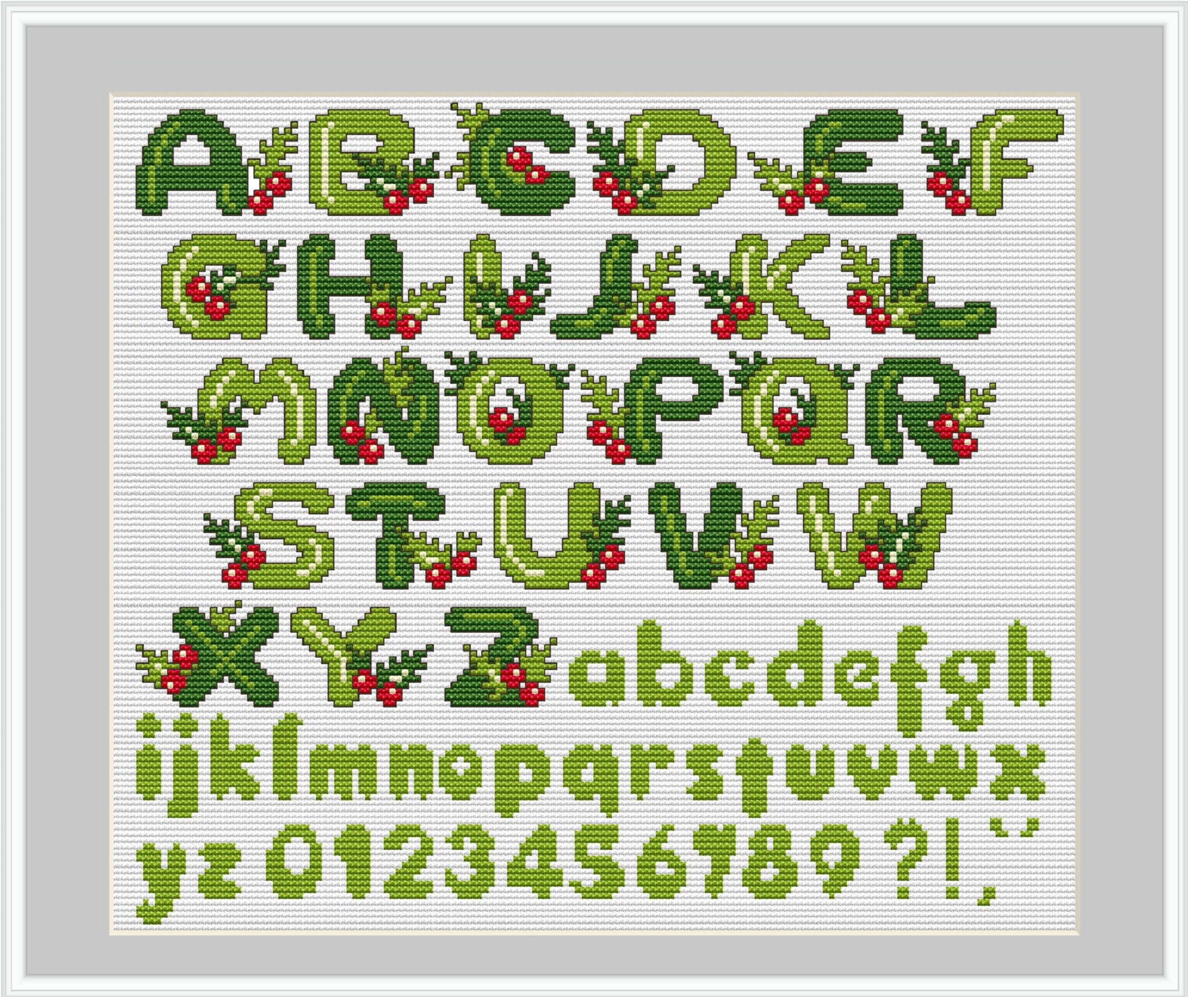 Christmas Alphabet Cross Stitch Pattern Christmas Monogram - Etsy