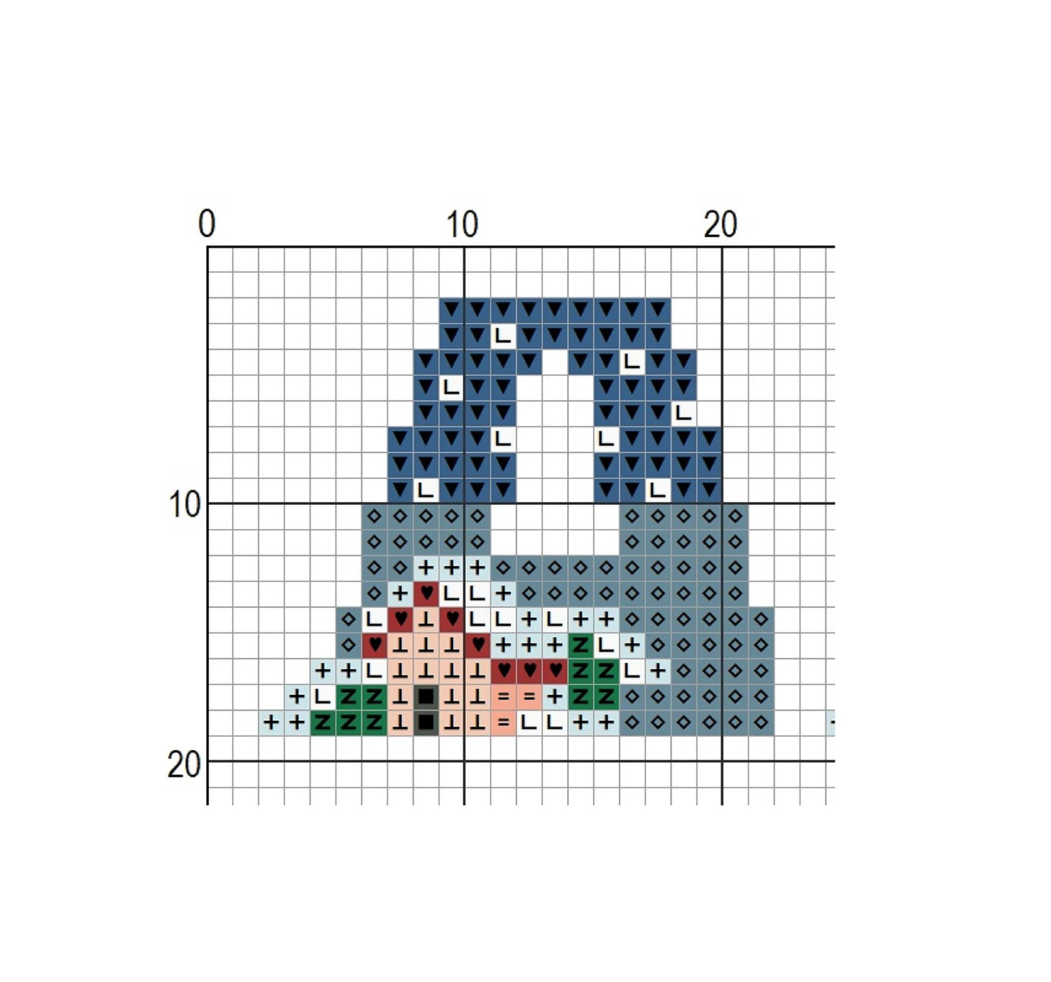 Christmas Alphabet Chart Cross Stitch Pattern, Monogram Letters, ABC ...