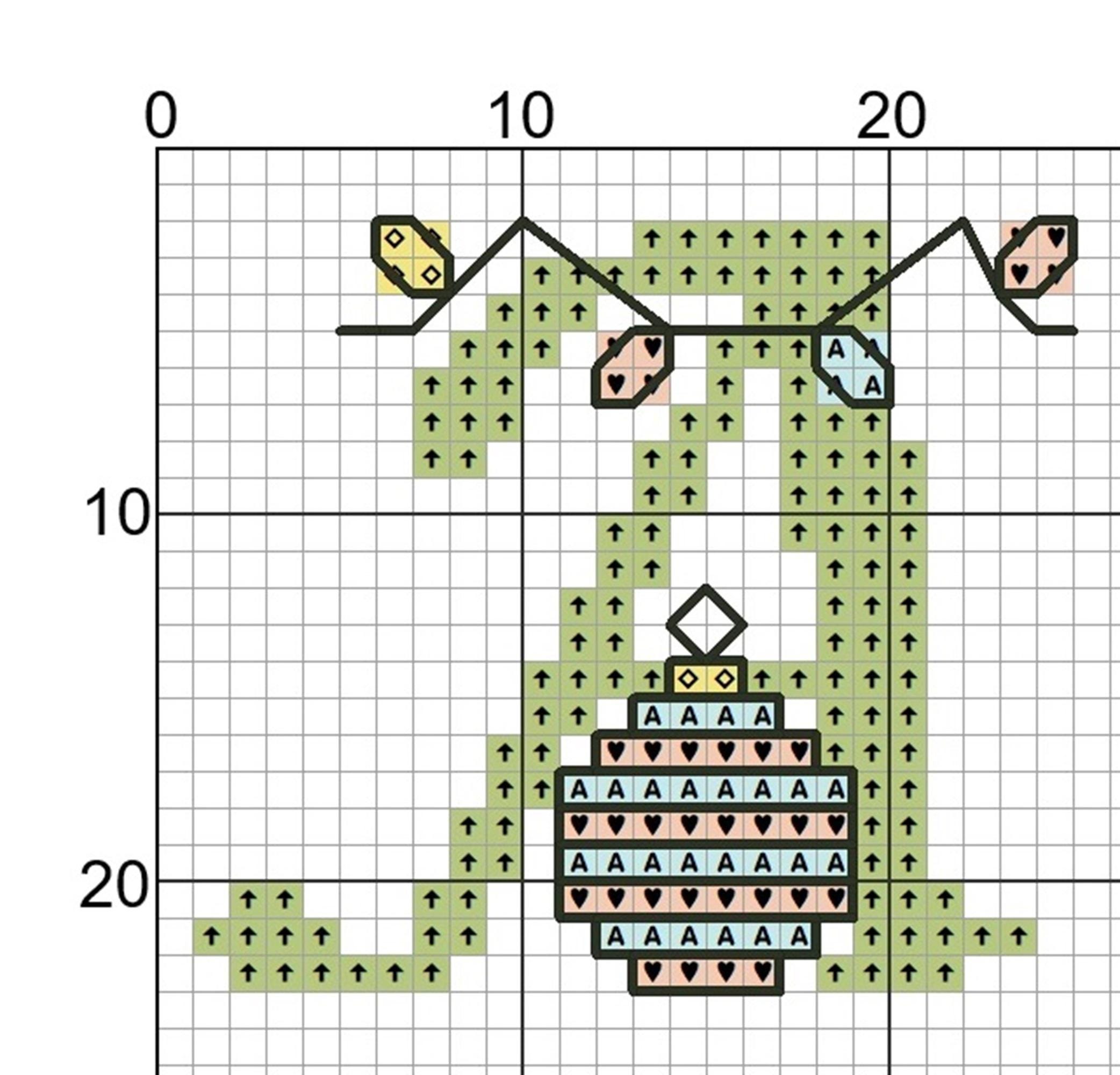 Christmas Alphabet Cross Stitch Pattern With Monogram Letters and ...