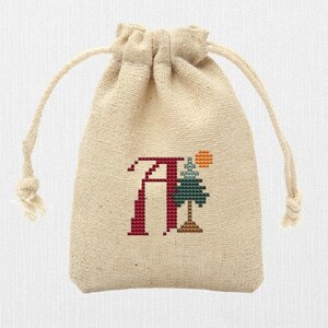 Christmas Alphabet Cross Stitch Pattern for Monogram Ornaments With ...