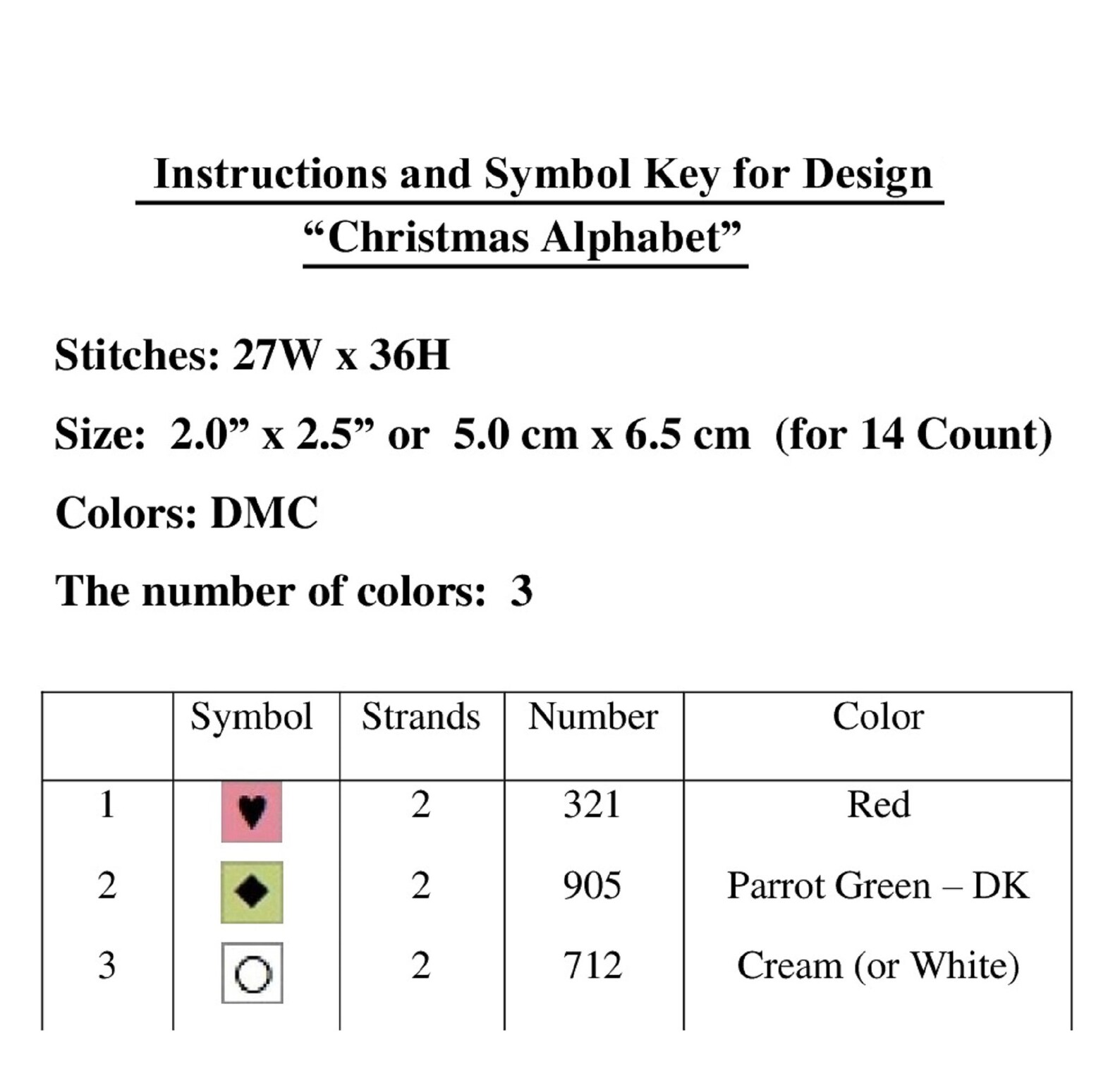 Christmas Alphabet Cross Stitch Pattern for Monogram Ornaments With ...