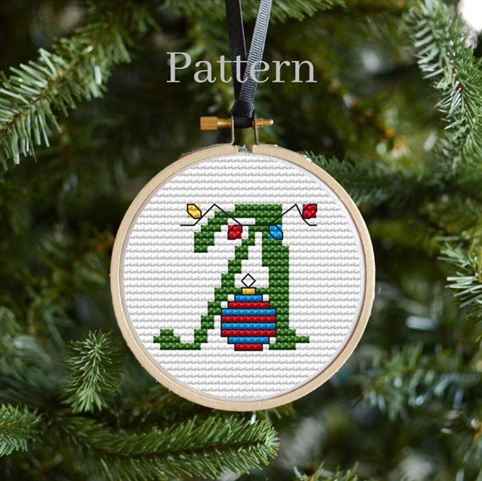 Christmas Alphabet Cross Stitch Pattern With Monogram Letters and ...