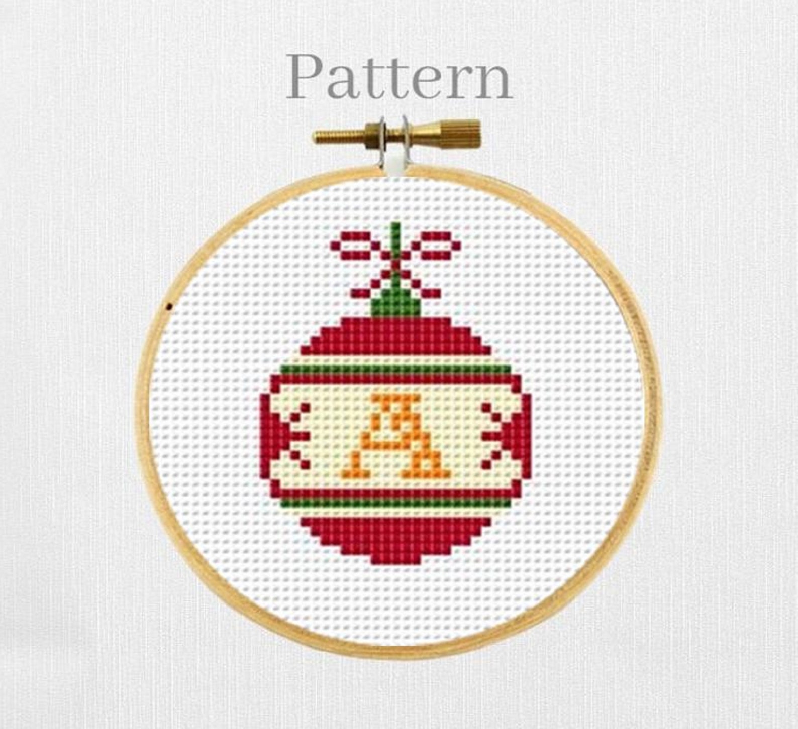 Christmas Alphabet Cross Stitch Pattern, Christmas Balls Hand ...
