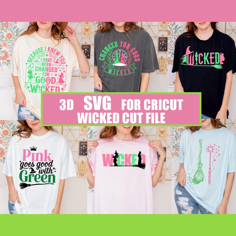 Wicked Movie SVG for Cricut, Wicked PNG, Wicked Vinyl, Wicked Cricut ...