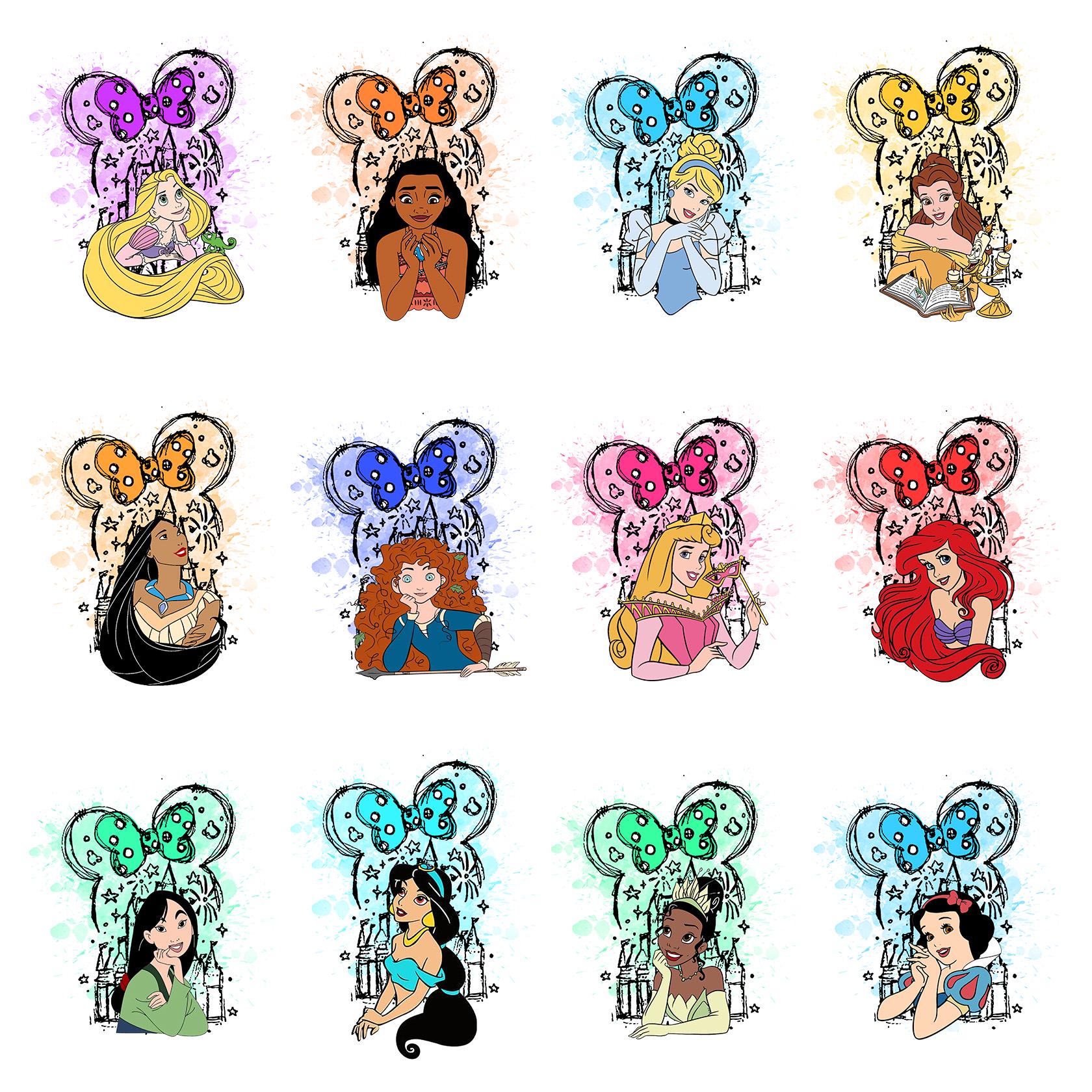 Disney Princess PNG Bundle, Princess Digital Download, Princess Digital ...