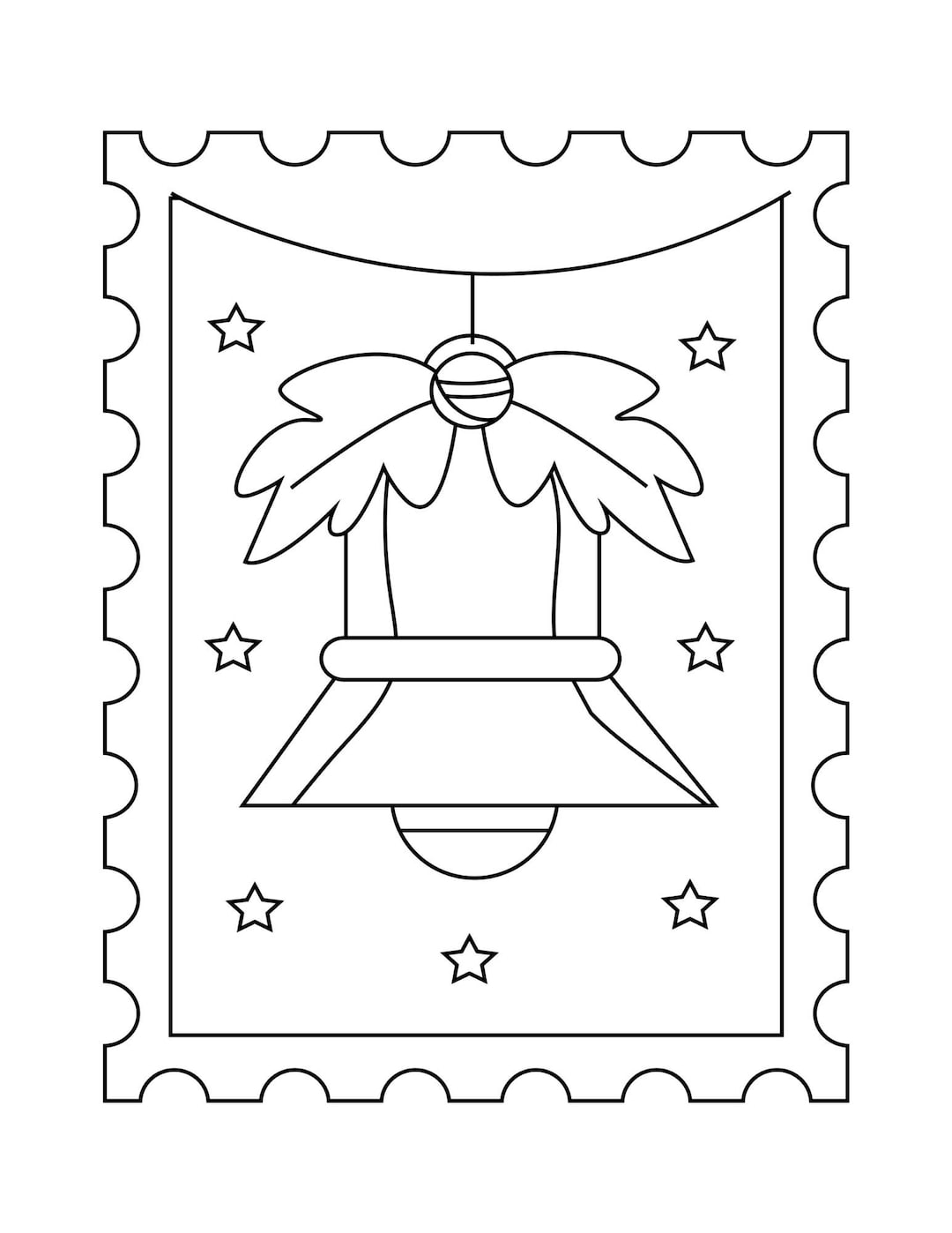 Christmas Stamp Coloring Sheets- 20 PAGES - Etsy