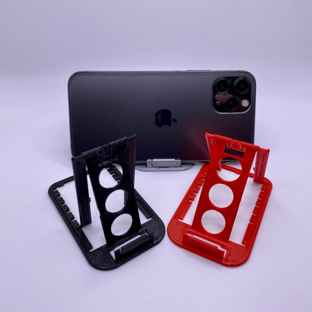 Credit Card Sized Phone Stand Foldable | Small 3D Printed Phone Stand ...