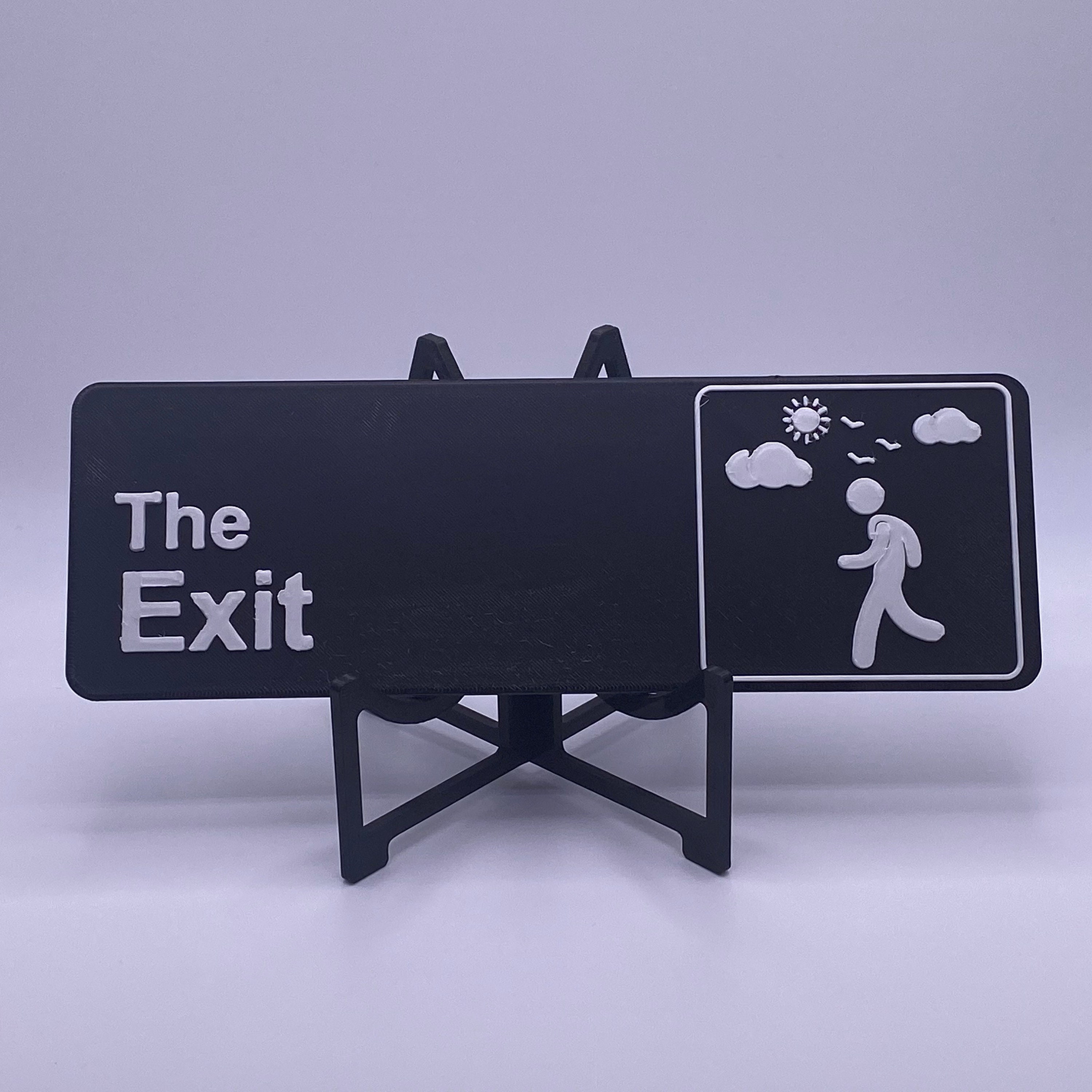 The Exit Sign 3D Printed Office Theme Sign the Exit Plaque - Etsy