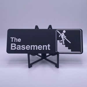 The Basement Sign 3D Printed | Office Theme Sign | the Basement Plaque ...