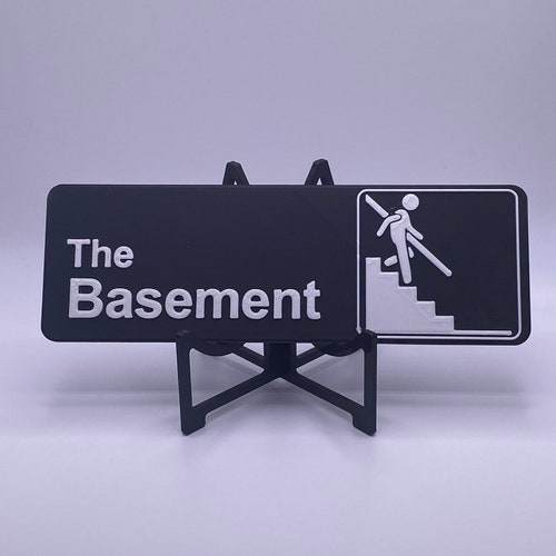 The Basement Sign 3D Printed Office Theme Sign the - Etsy